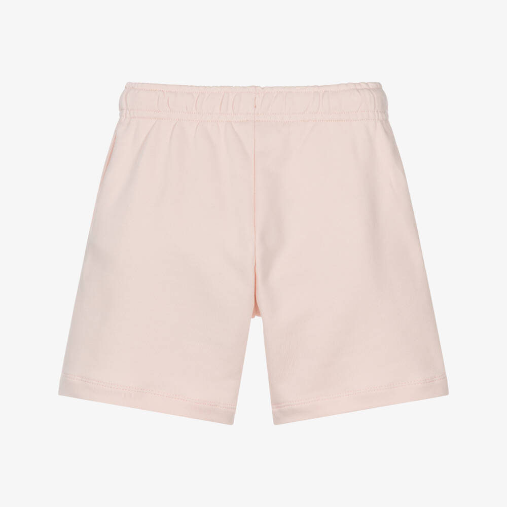 Lacoste - Pink Crocodile Print Cotton Jersey Shorts | Childrensalon