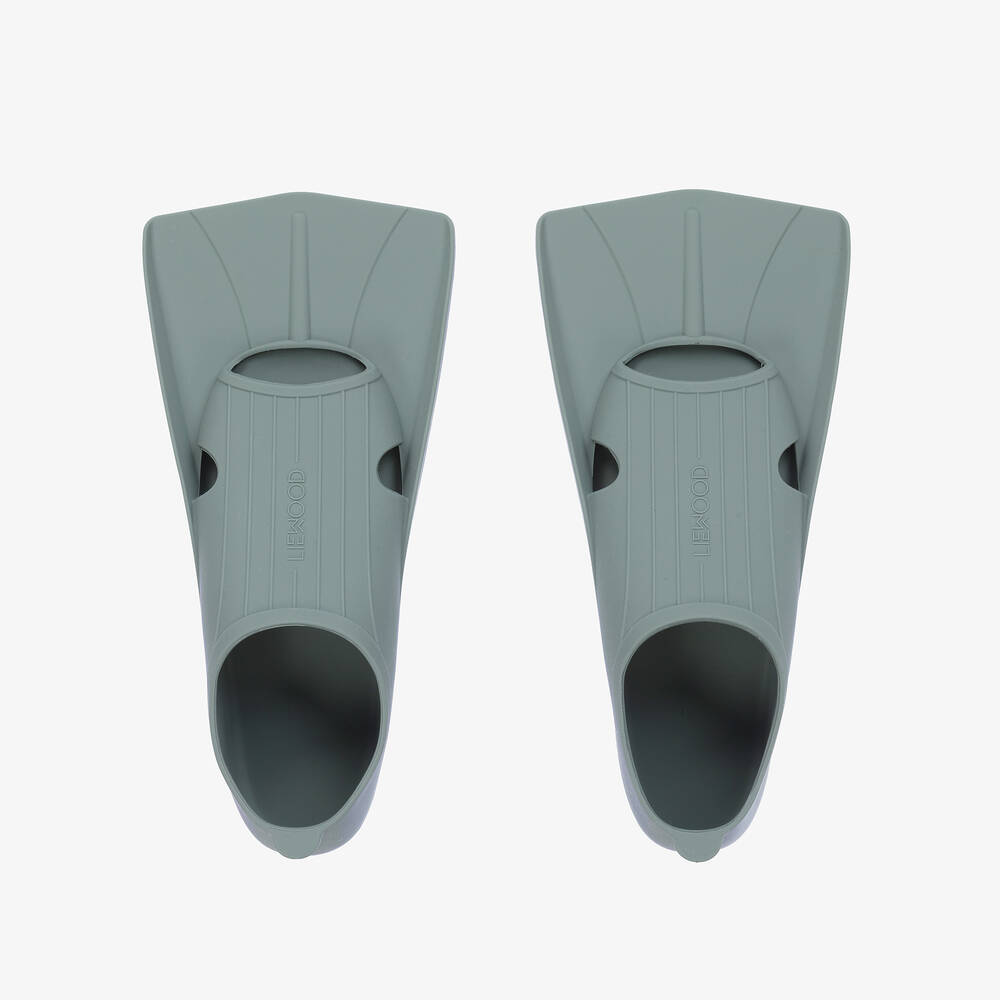 Liewood - Green Silicone Swim Flippers | Childrensalon