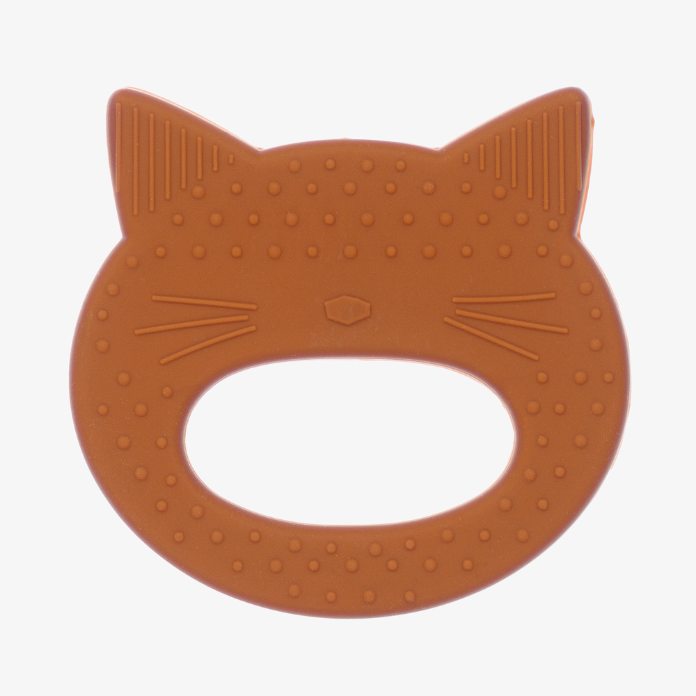 Liewood - Yellow Cat Teether (10cm) | Childrensalon