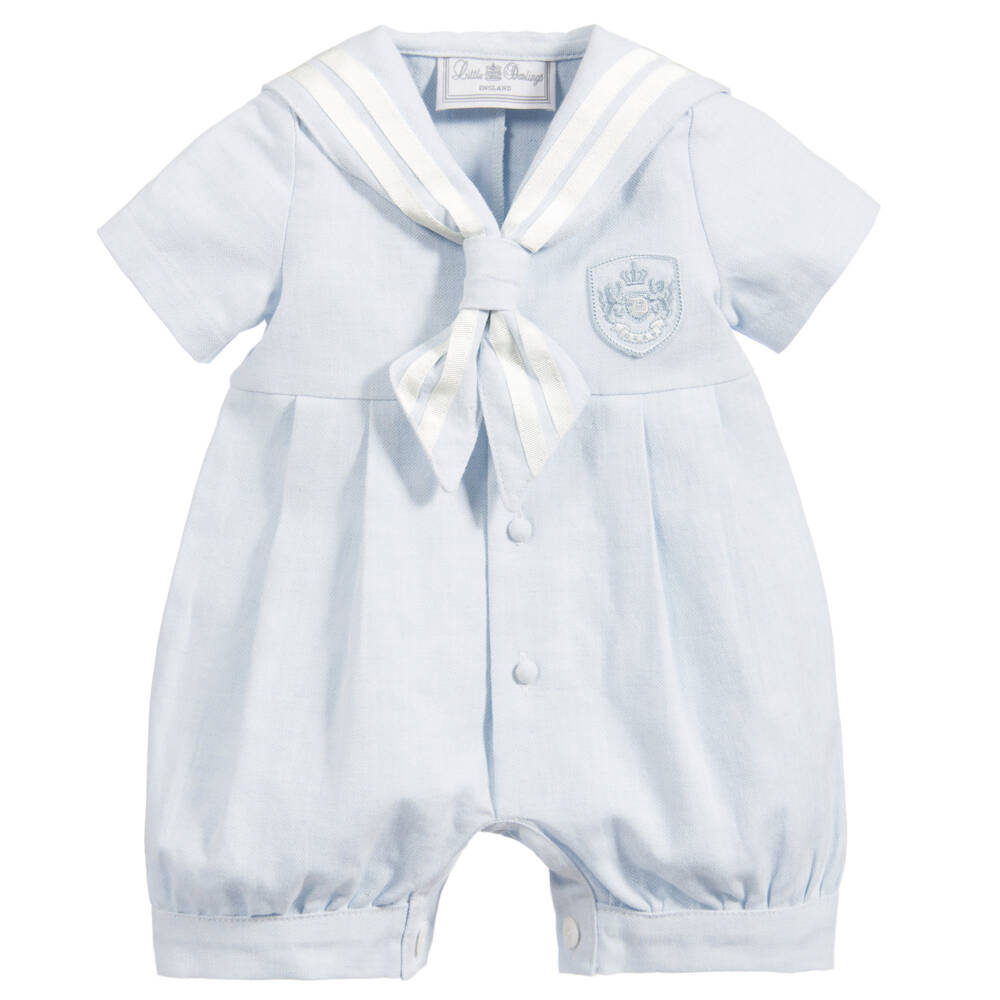Baby Blue Cotton Shortie | Childrensalon