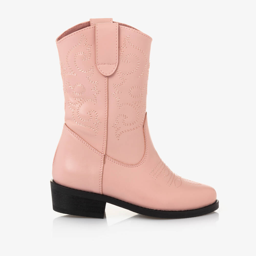 Mama Luma - Girls Pink Cowboy Boots | Childrensalon