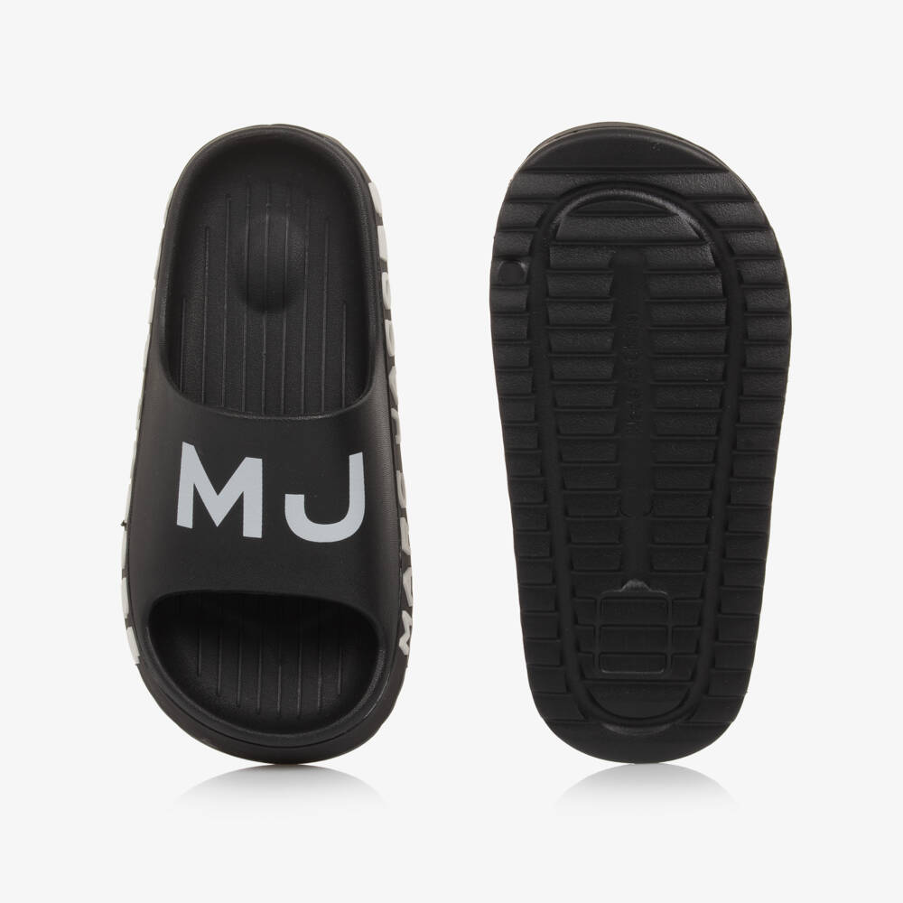 MARC JACOBS - Black Logo Sliders | Childrensalon