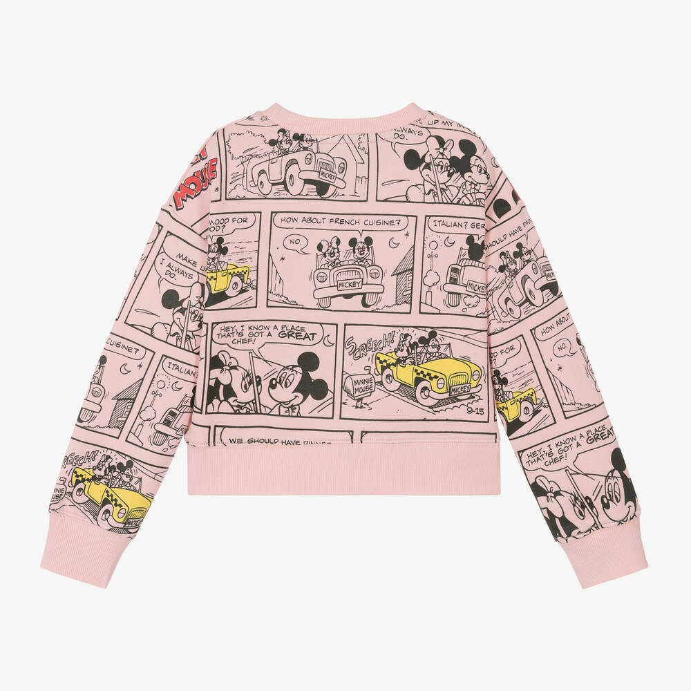 MARC JACOBS - Girls Pink Cotton Disney Sweatshirt | Childrensalon
