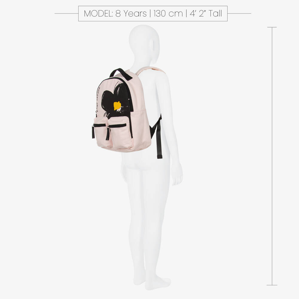 MARC JACOBS - Girls Pink Daisy Backpack (35cm) | Childrensalon