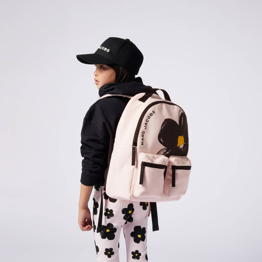 MARC JACOBS - Girls Pink Daisy Backpack (35cm) | Childrensalon