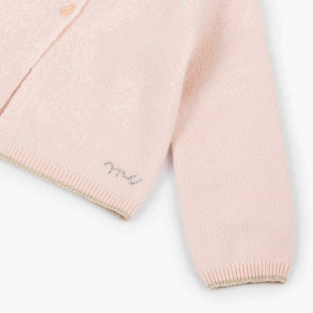 Marie-Chantal - Pink Cashmere Angel Wings Cardigan | Childrensalon
