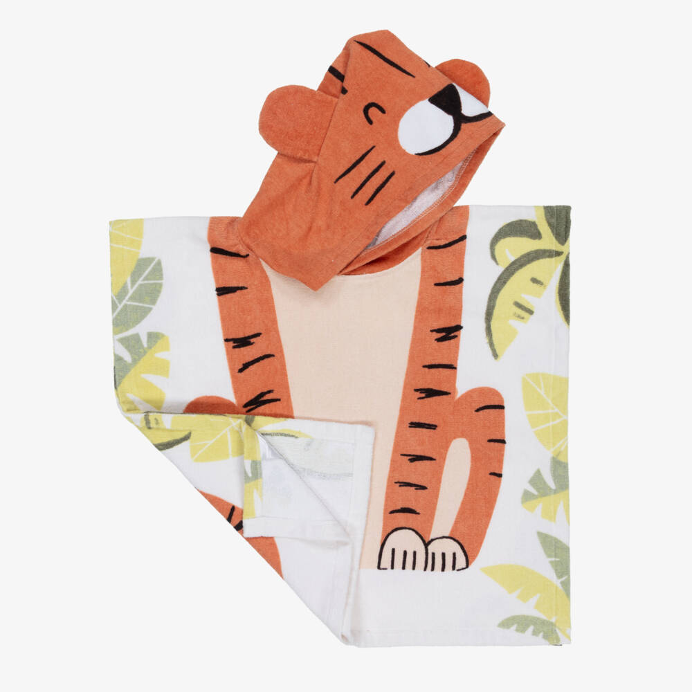 Mayoral - Baby Boys Orange Tiger Poncho Towel | Childrensalon