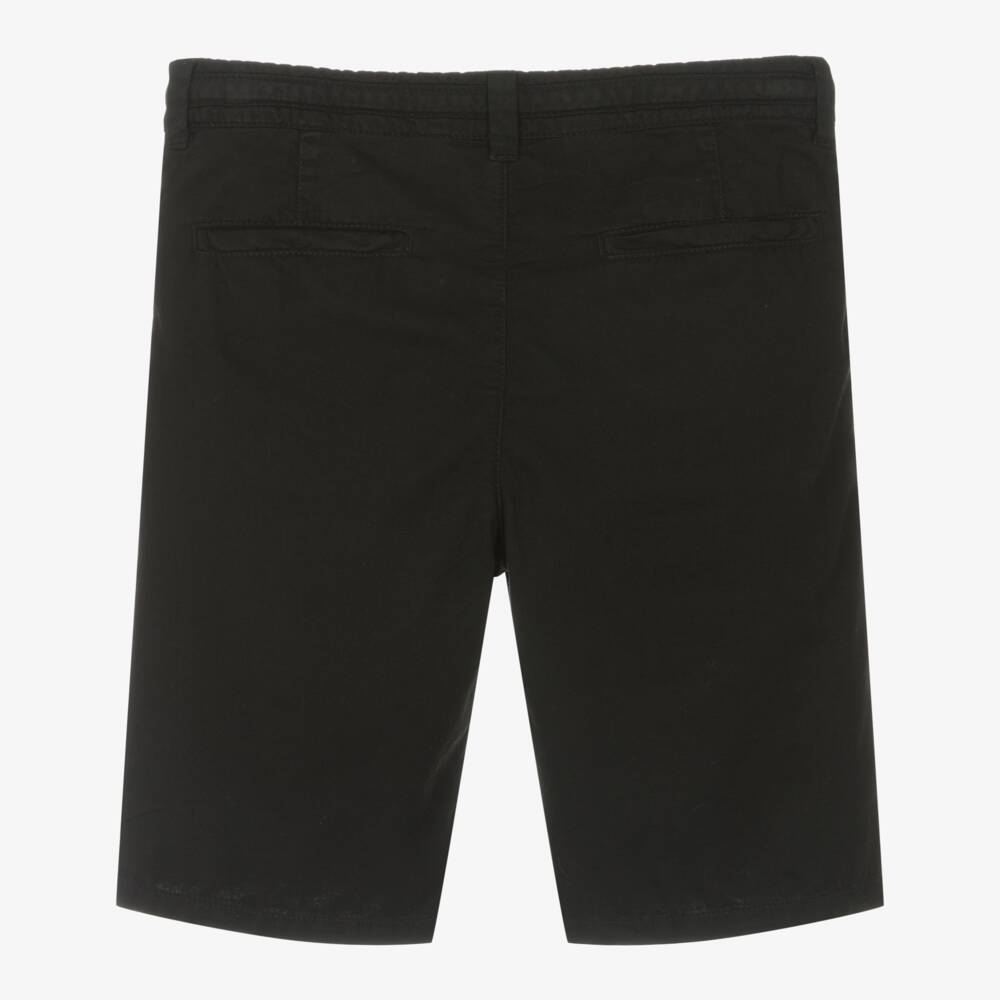 Mayoral Nukutavake - Boys Black Cotton Bermuda Shorts | Childrensalon