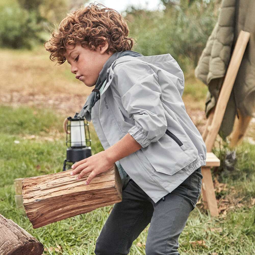 Mayoral - Boys Dark Grey Cotton Slim Fit Jeans | Childrensalon