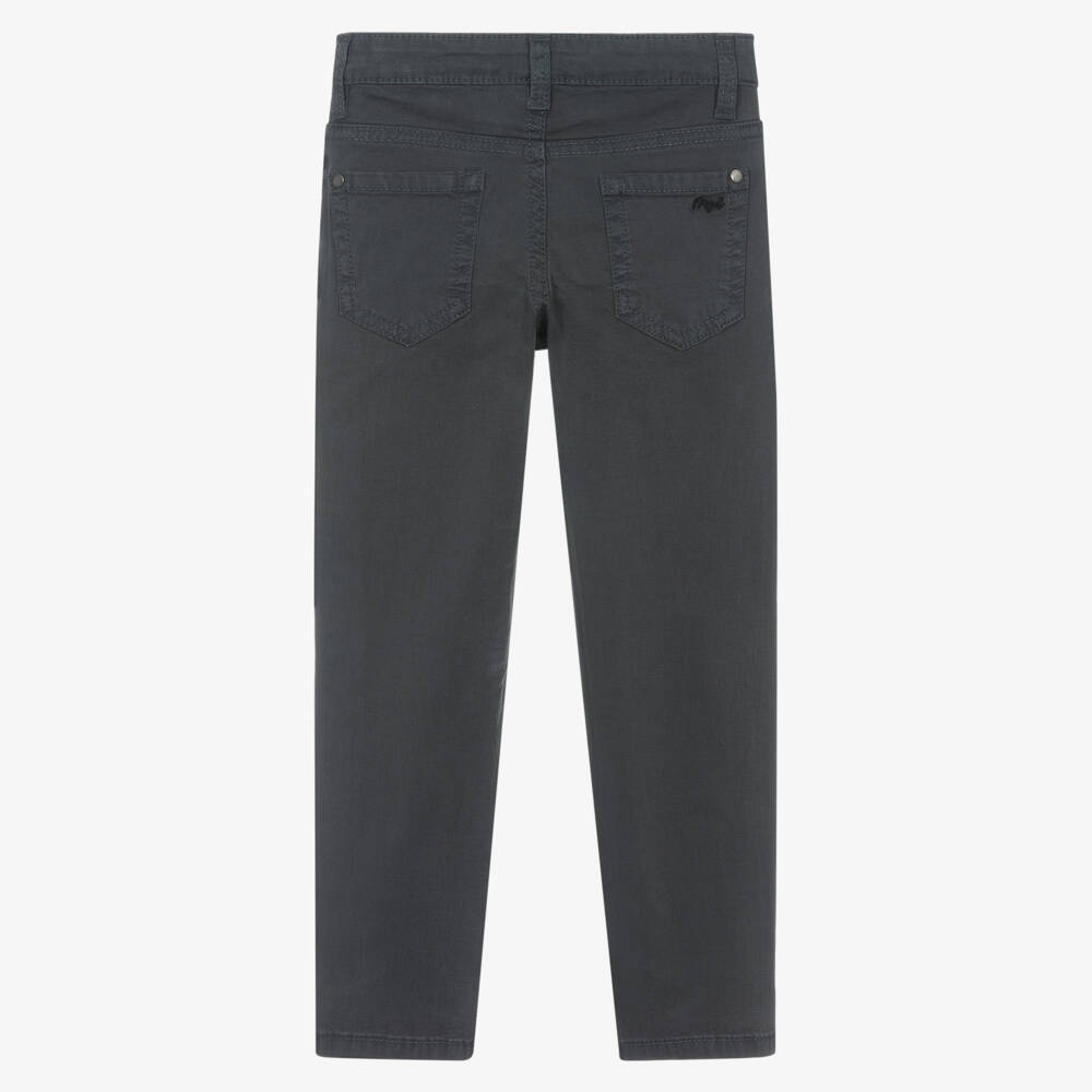 Mayoral - Boys Dark Grey Cotton Slim Fit Jeans | Childrensalon