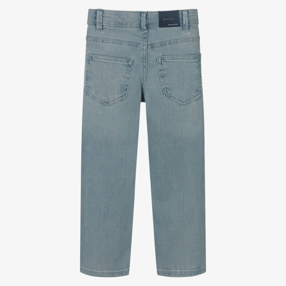 Mayoral - Boys Pale Blue Regular Denim Jeans | Childrensalon
