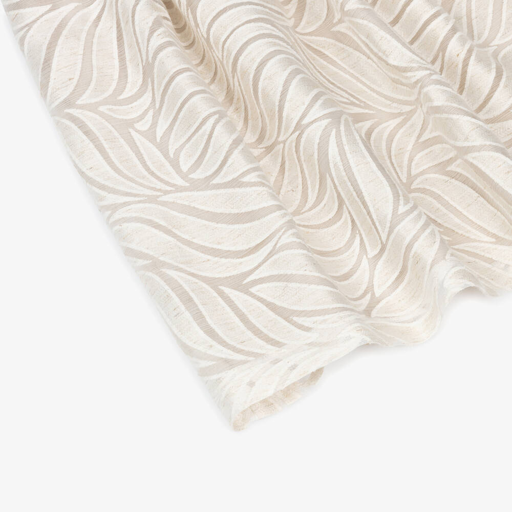 Mayoral - Girls Beige Jacquard Organza Dress | Childrensalon