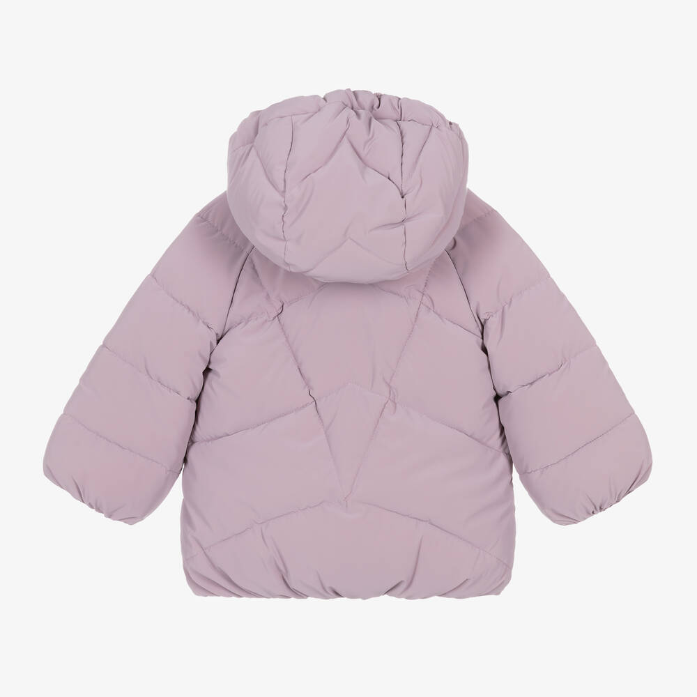 Mayoral - Girls Lilac Purple Hooded Puffer Coat | Childrensalon