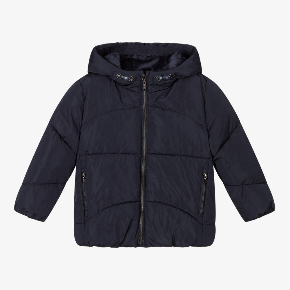 Mayoral - Girls Navy Blue Puffer Jacket | Childrensalon