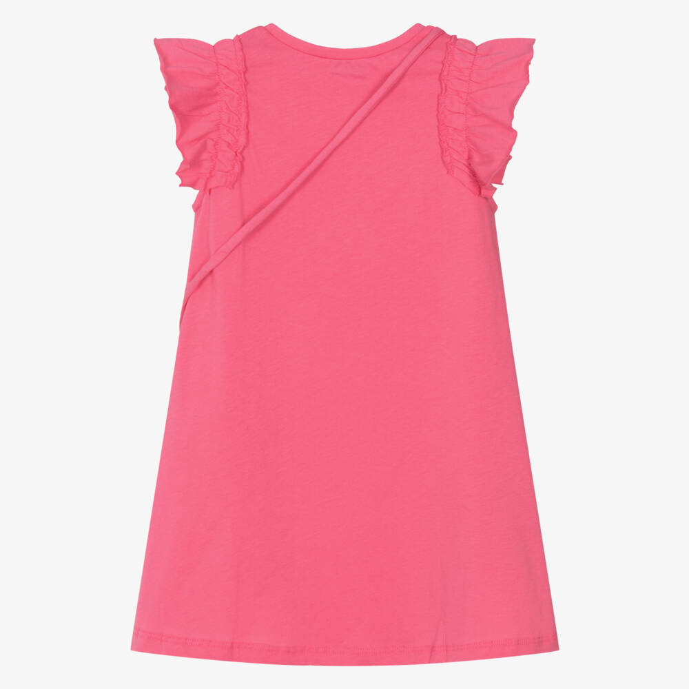 Mayoral - Girls Pink Cotton Jersey Dress Set | Childrensalon
