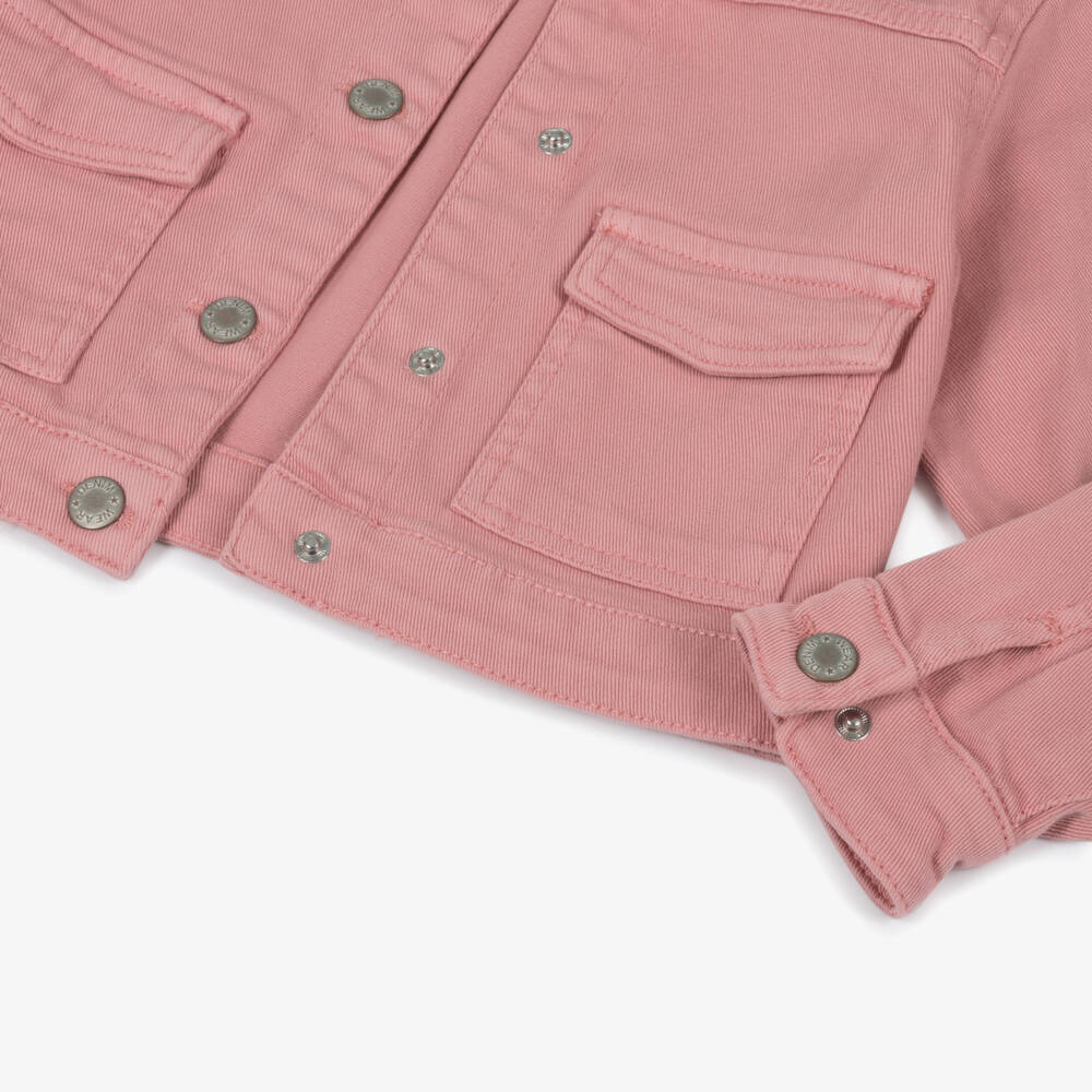 Mayoral - Girls Pink Denim Jacket | Childrensalon