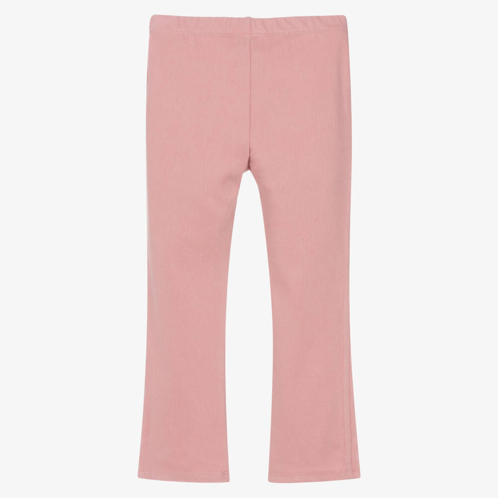 Mayoral - Junior Girls Pink Twill Flared Jeggings | Childrensalon