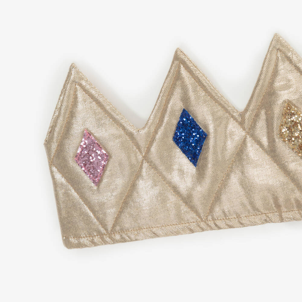 Meri Meri - Gold Fabric & Glitter Dress Up Crown | Childrensalon