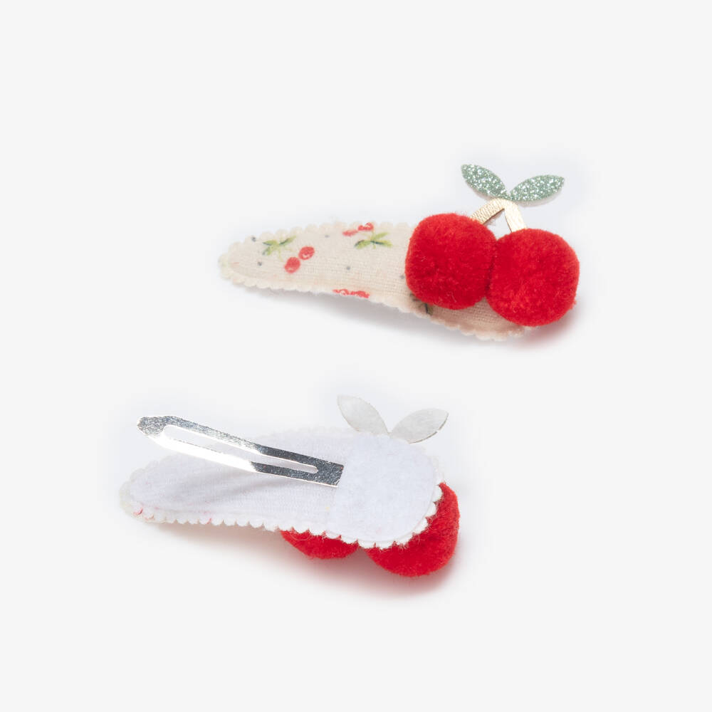 Mimi & Lula - Girls Red Pom-Pom Cherries Hair Clips (2 Pack ...