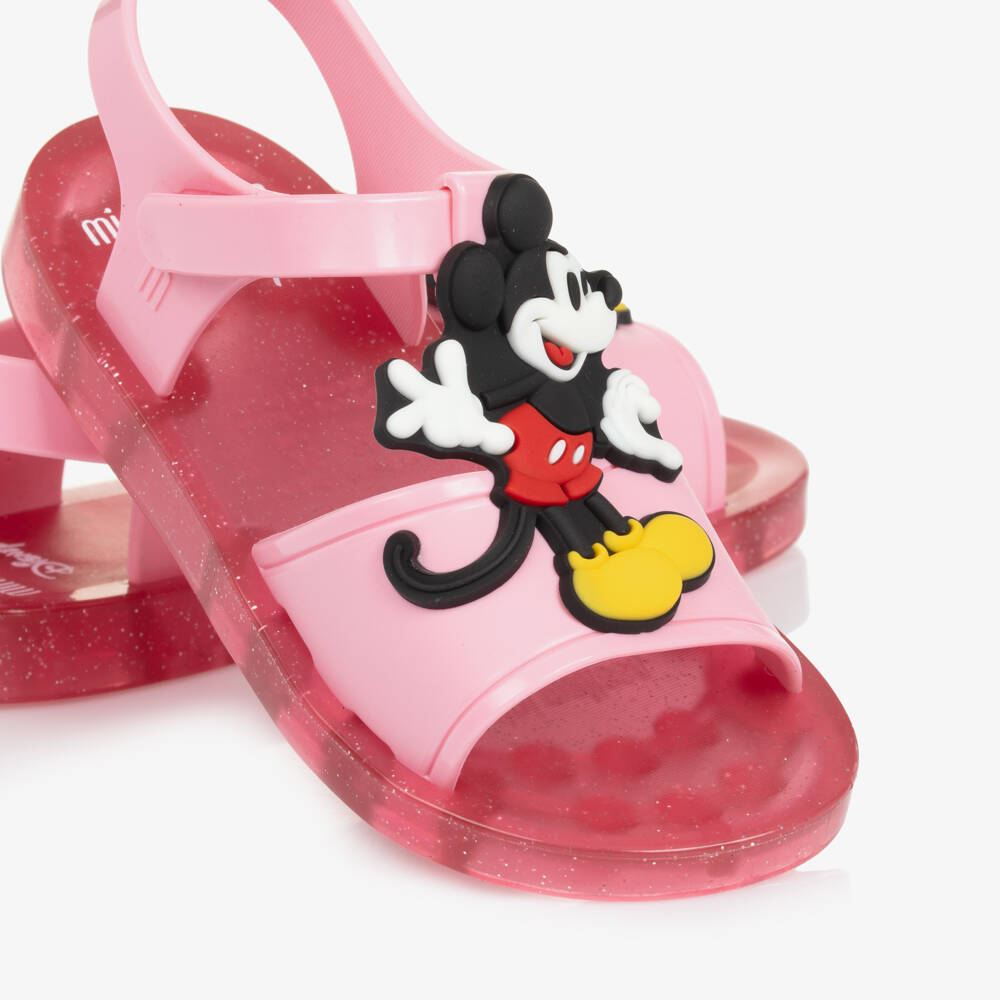 Mini Melissa - Girls Pink Disney Jelly Sandals | Childrensalon