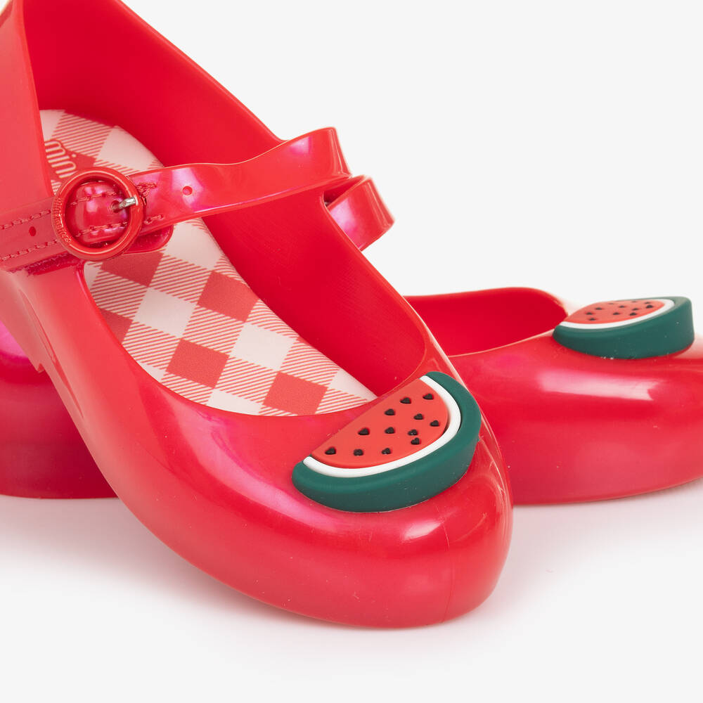 Mini Melissa - Girls Red Watermelon Jelly Shoes | Childrensalon