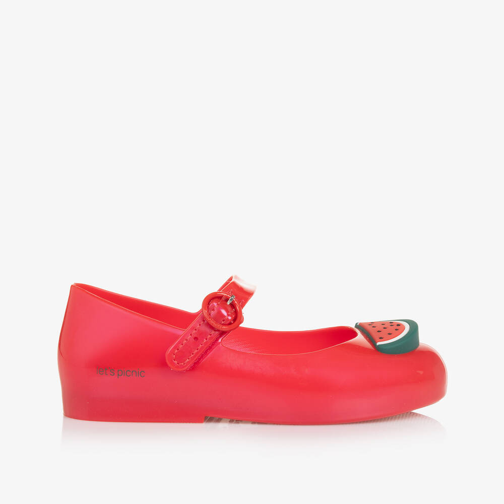 Mini Melissa - Girls Red Watermelon Jelly Shoes | Childrensalon