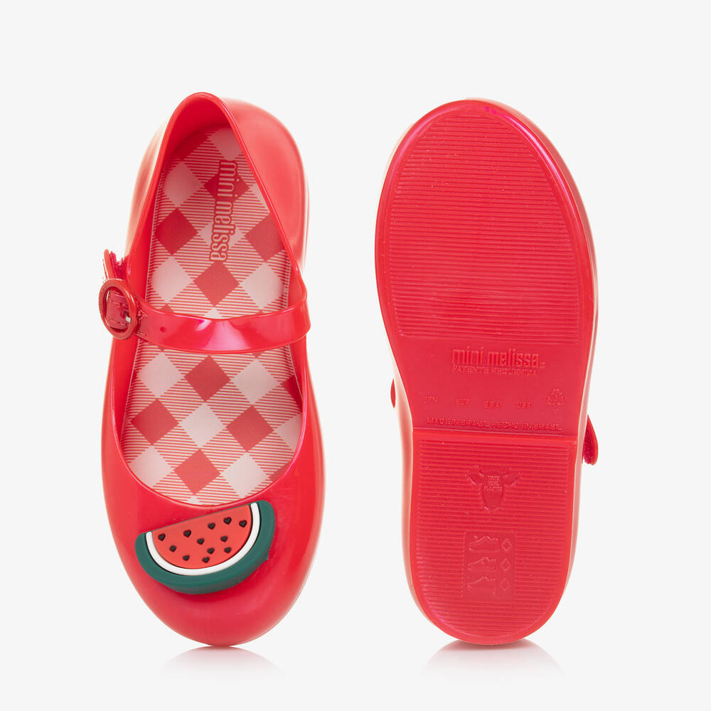 Mini Melissa - Girls Red Watermelon Jelly Shoes | Childrensalon