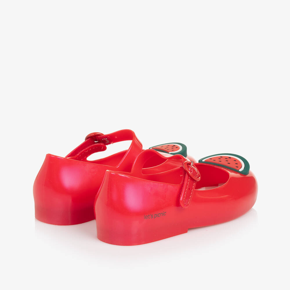 Mini Melissa - Girls Red Watermelon Jelly Shoes | Childrensalon