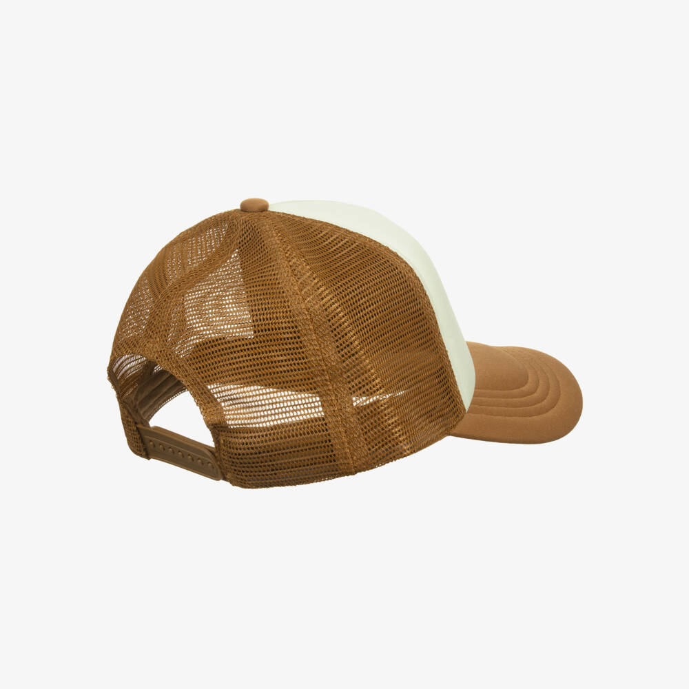 Mini Rodini - Brown Fish Print Cap | Childrensalon