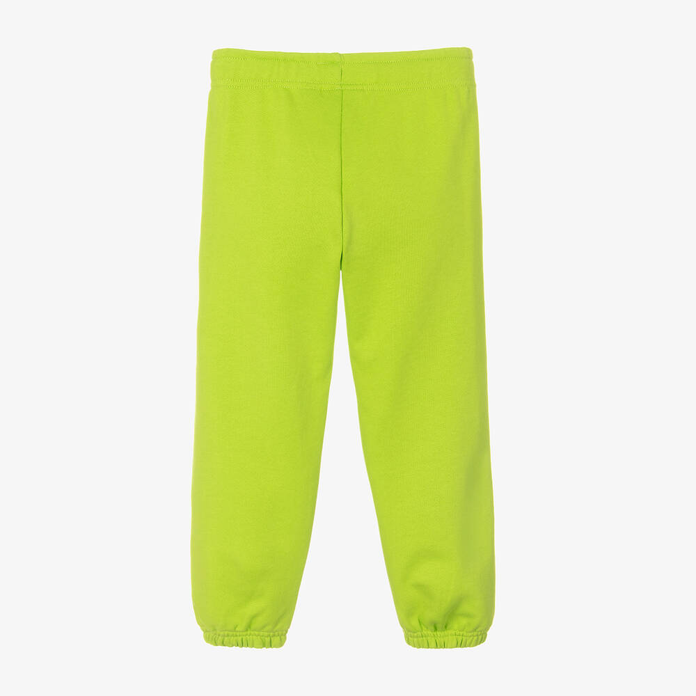 Mini Rodini - Green Organic Cotton Cats Joggers | Childrensalon