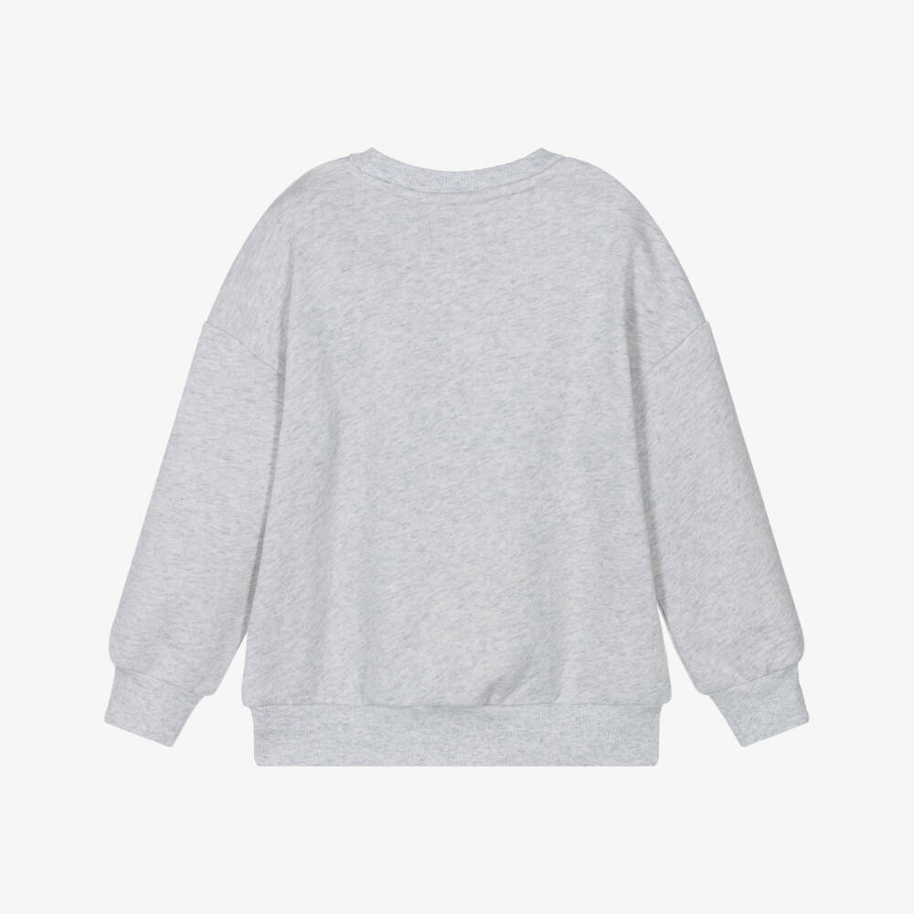Mini Rodini - Grey Organic Cotton Fish Sweatshirt | Childrensalon