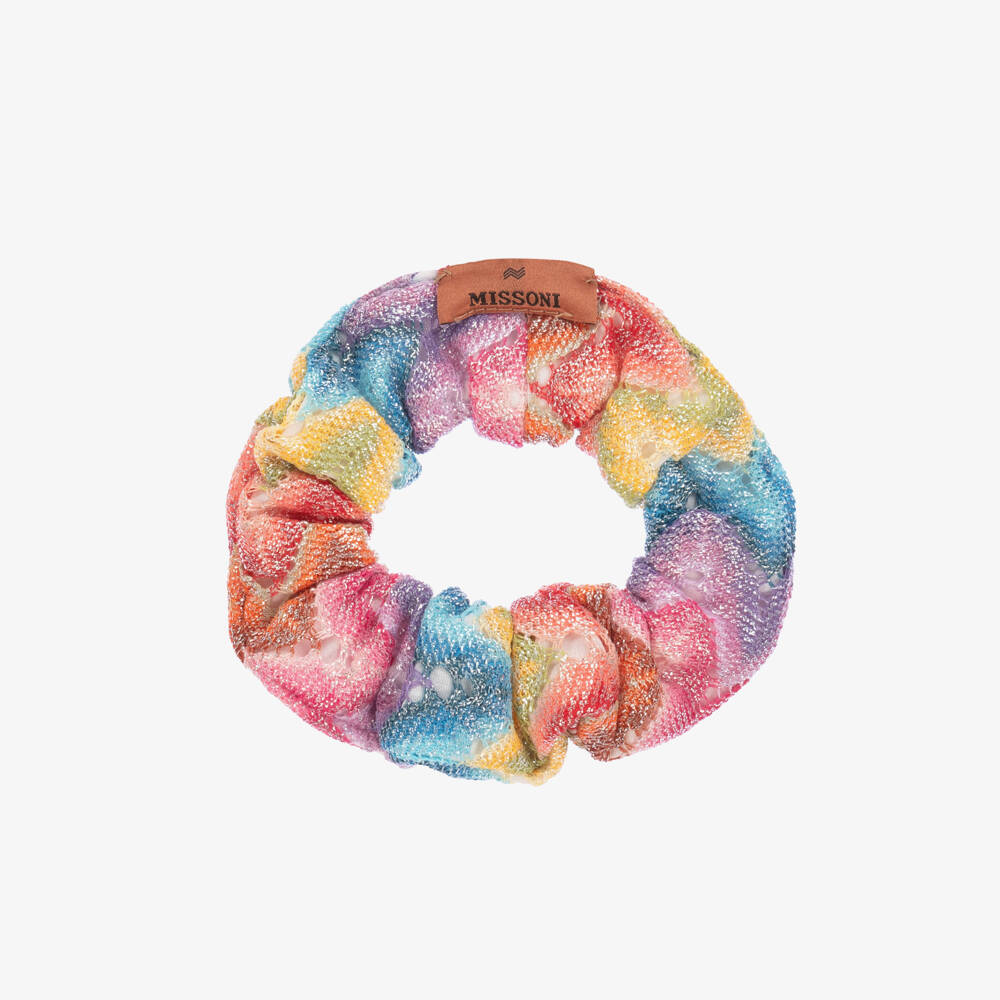 Missoni - Girls Pink Zigzag Hair Scrunchie | Childrensalon