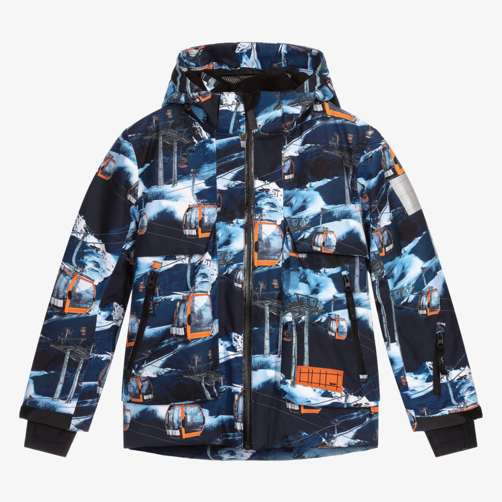 Molo - Blue Cable Car Ski Jacket | Childrensalon