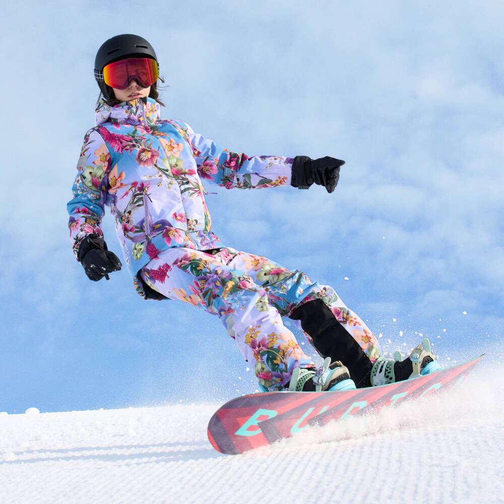Molo - Girls Blue Floral Ski Salopettes | Childrensalon