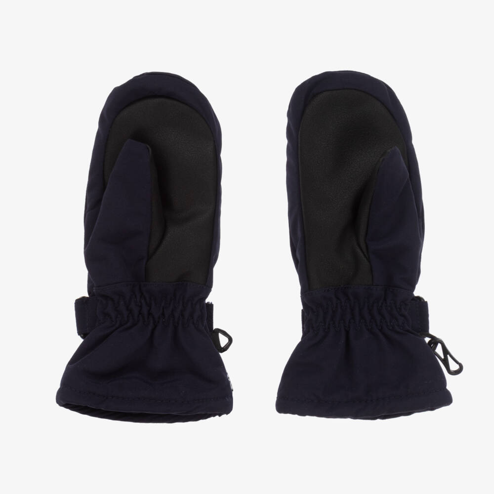 Molo - Navy Blue Star Insulated Mittens | Childrensalon