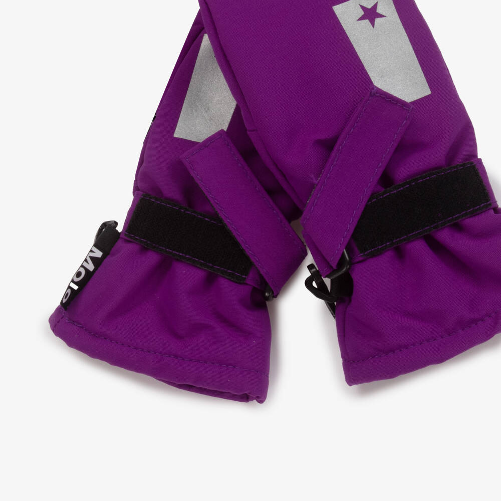 Molo - Purple Star Insulated Mittens | Childrensalon