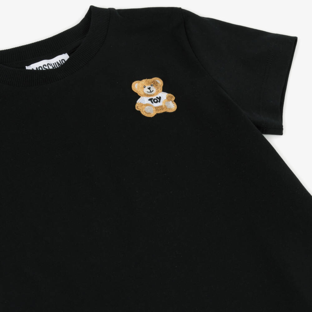 Moschino - Black Teddy Bear T-Shirt | Childrensalon