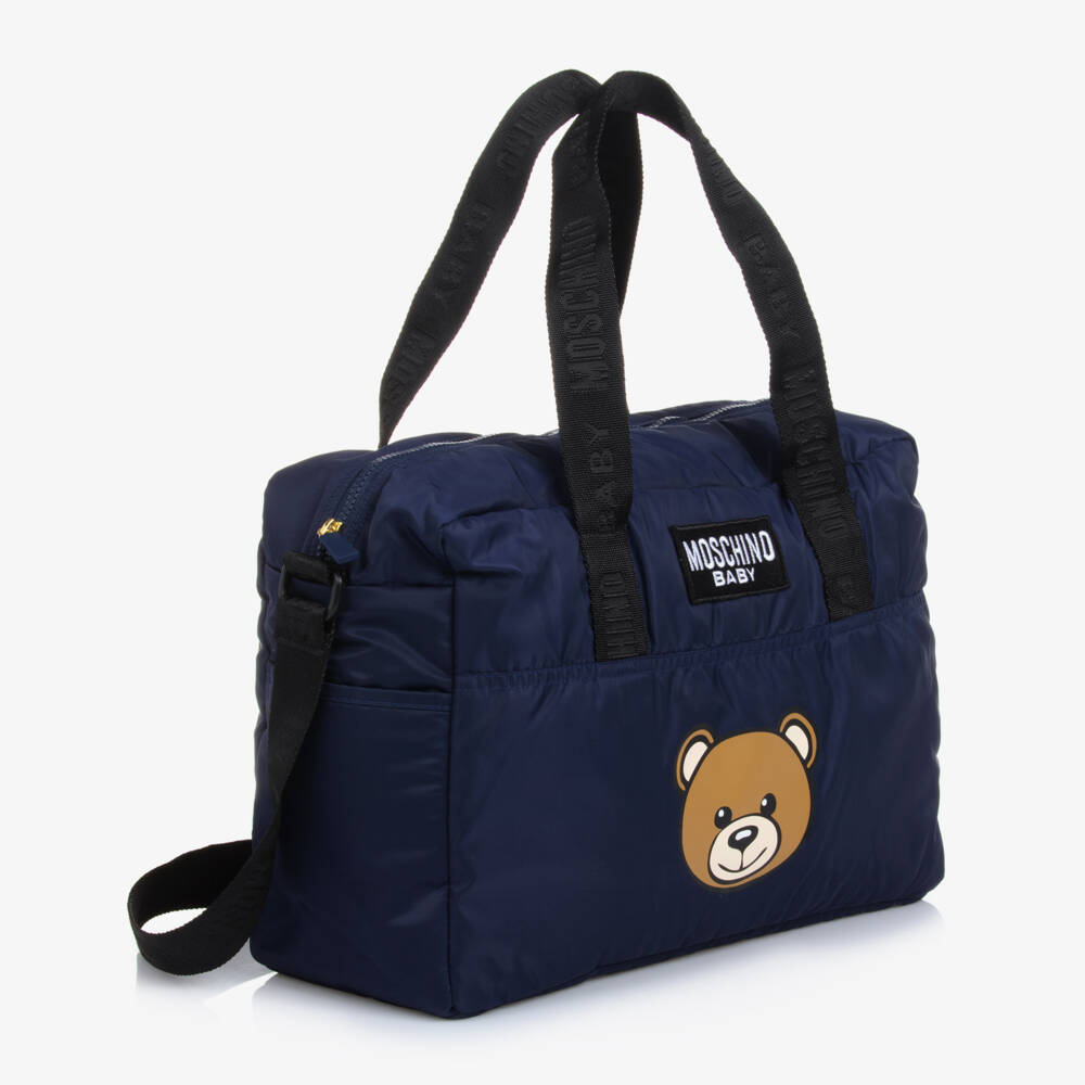 Moschino Baby - Navy Blue Teddy Bear Baby Changing Bag (40cm ...