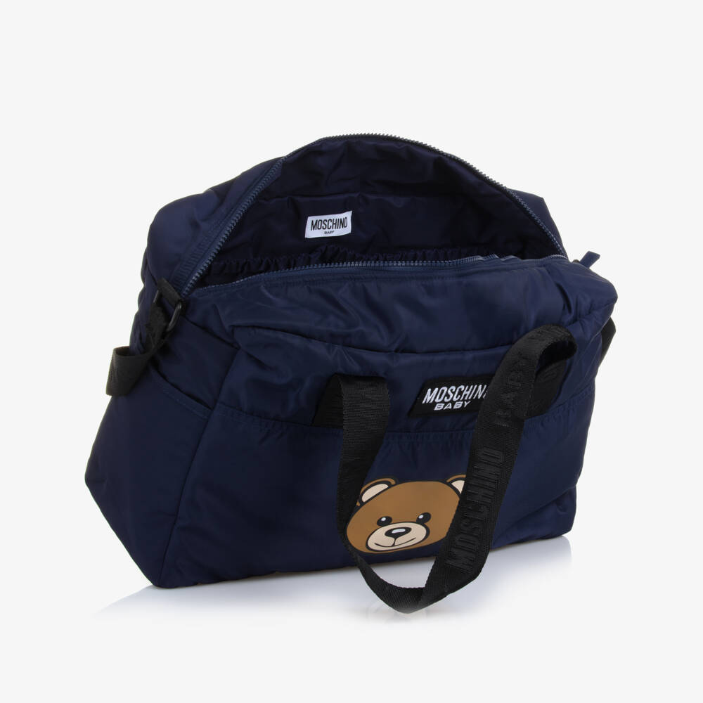 Moschino Baby - Navy Blue Teddy Bear Baby Changing Bag (40cm ...