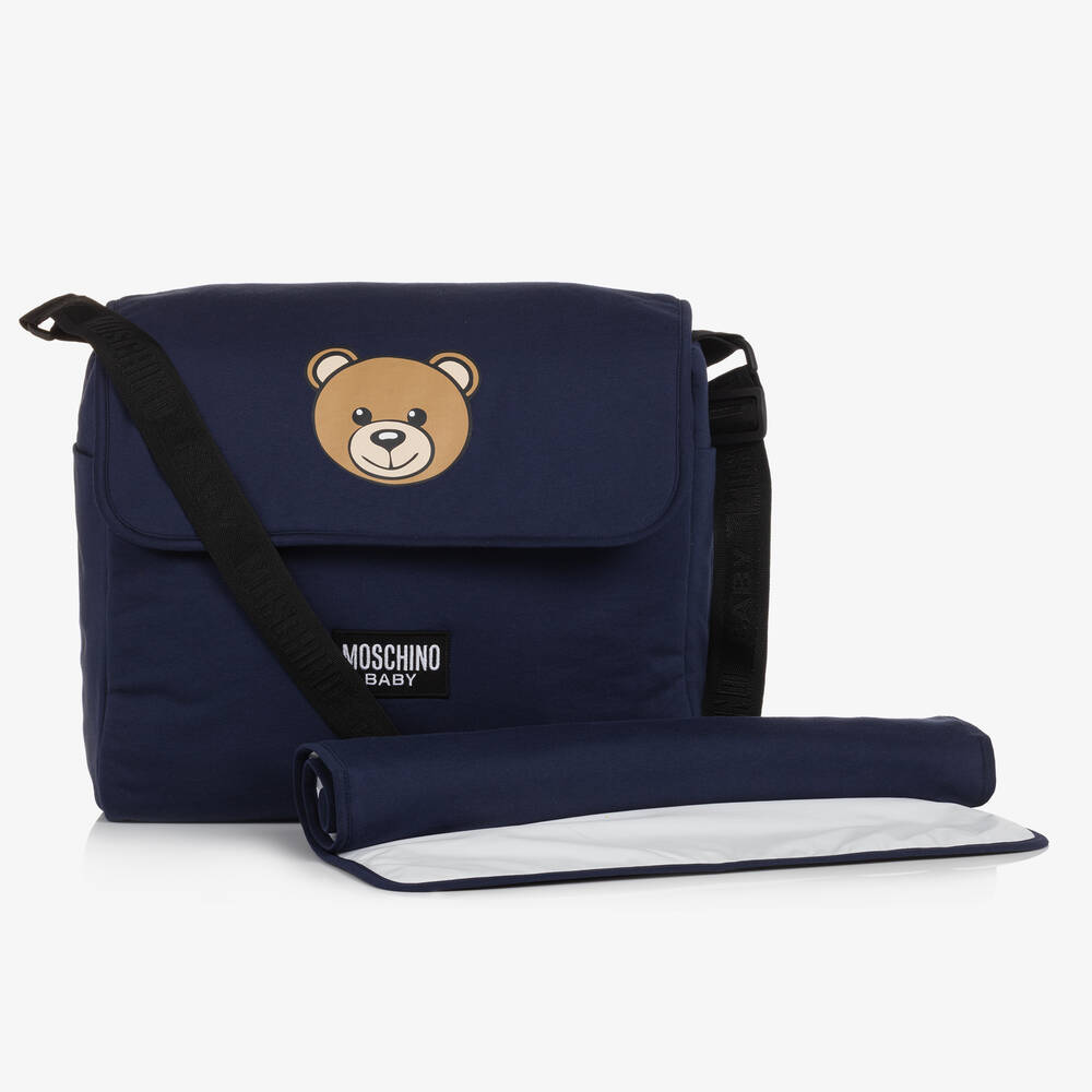 Moschino Малыши - Navy Blue Teddy Bear Changing Bag (60cm) | Childrensalon