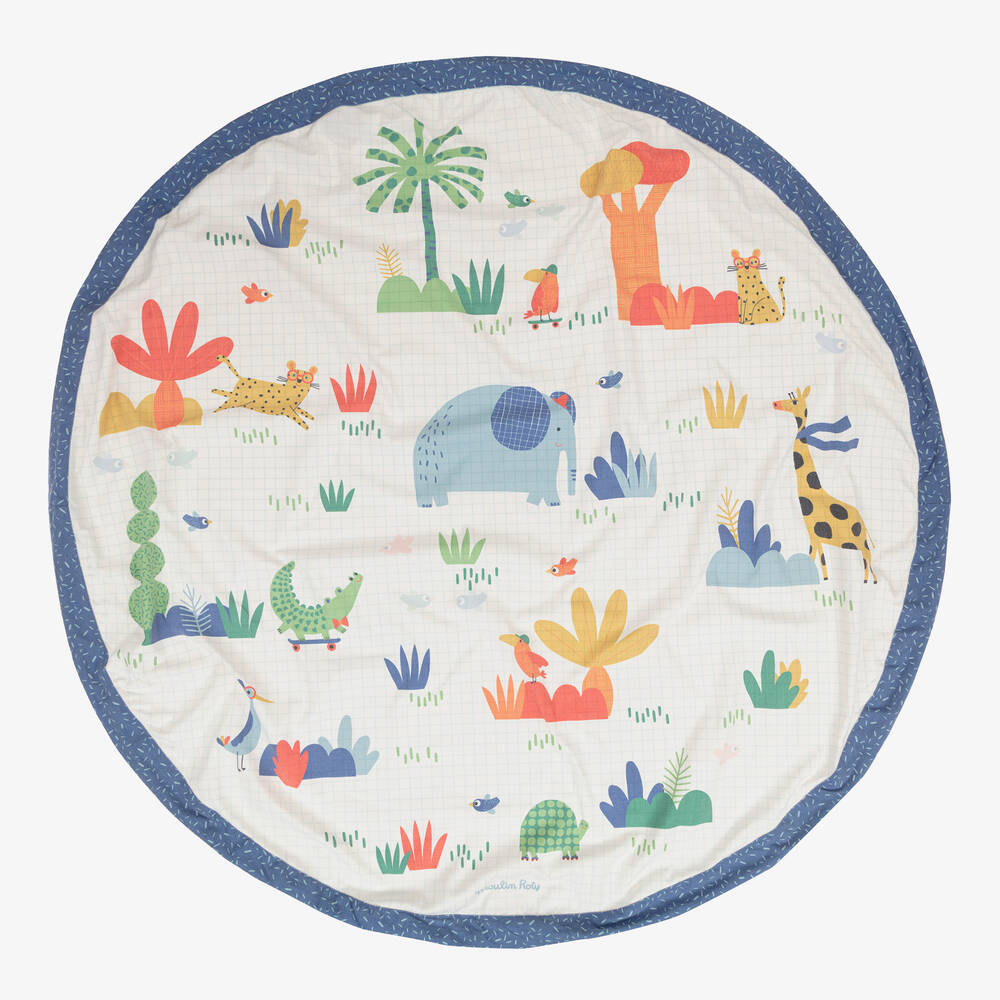 Moulin Roty - Safari Animal Play & Go Playmat (140cm) | Childrensalon