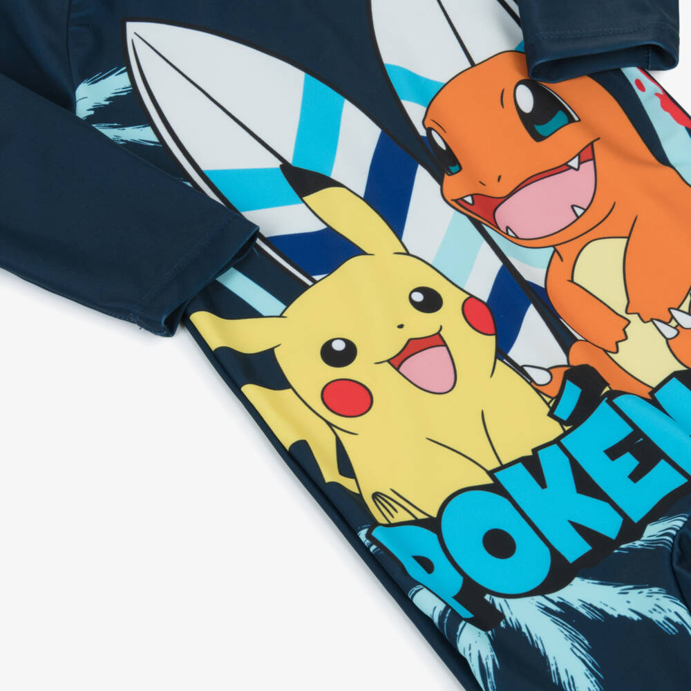 NAME IT - Boys Navy Blue Pokemon Sun Suit (UPF40+) | Childrensalon