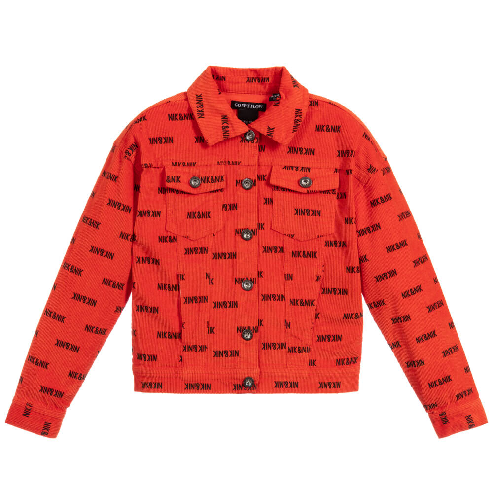 Teen Red Logo Corduroy Jacket | Childrensalon