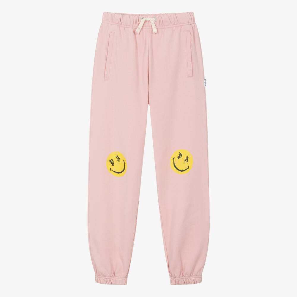 Palm Angels - Teen Girls Pink Smiley Cotton Joggers | Childrensalon