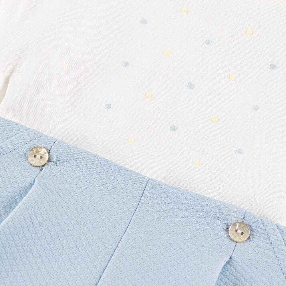 PAZ Rodríguez - Baby Boys Blue & White Buster Suit | Childrensalon
