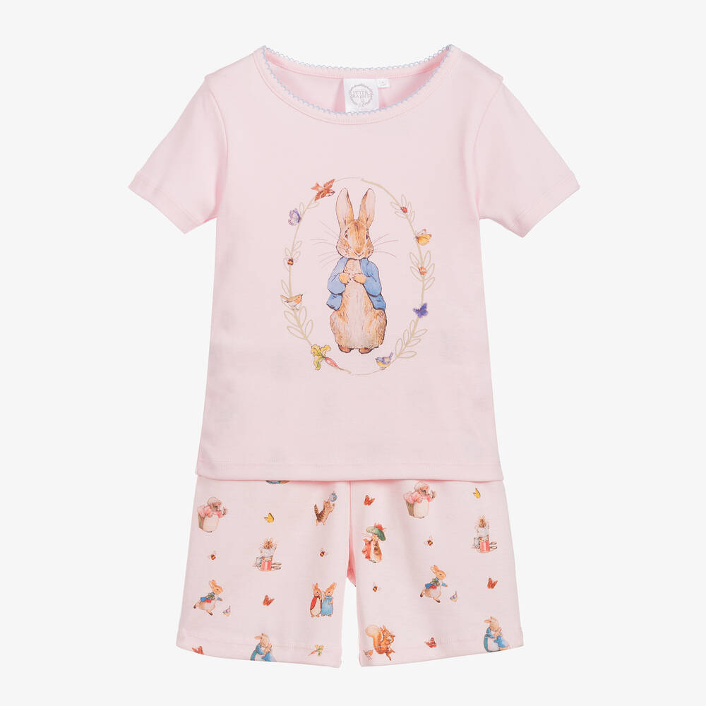 Peter Rabbit™ by Childrensalon - Girls Pink Cotton Short Pyjamas ...