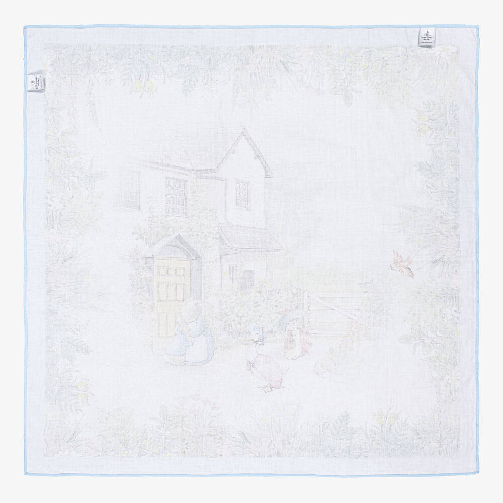 Peter Rabbit™ by Childrensalon - Ivory & Blue Cotton Swaddle (100cm ...