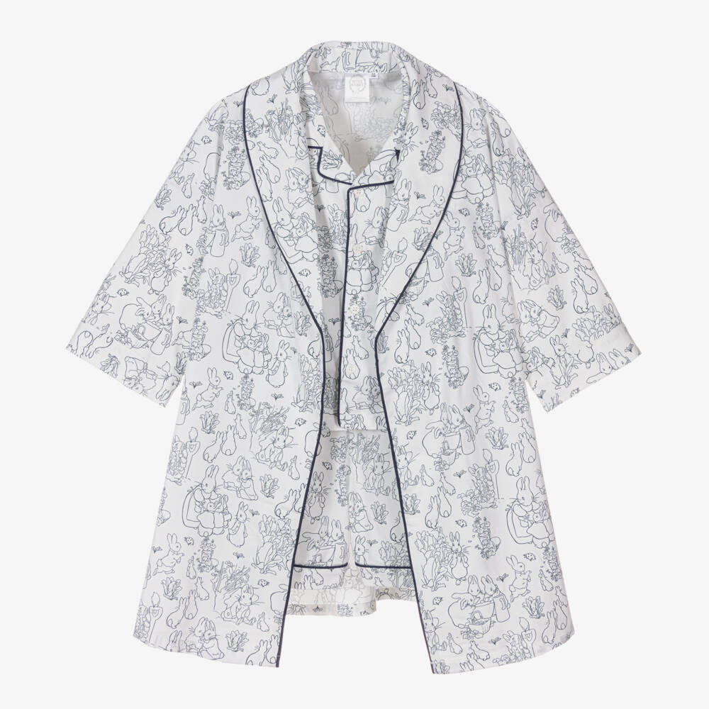 Peter Rabbit™ by Childrensalon - White & Blue Dressing Gown & Short ...