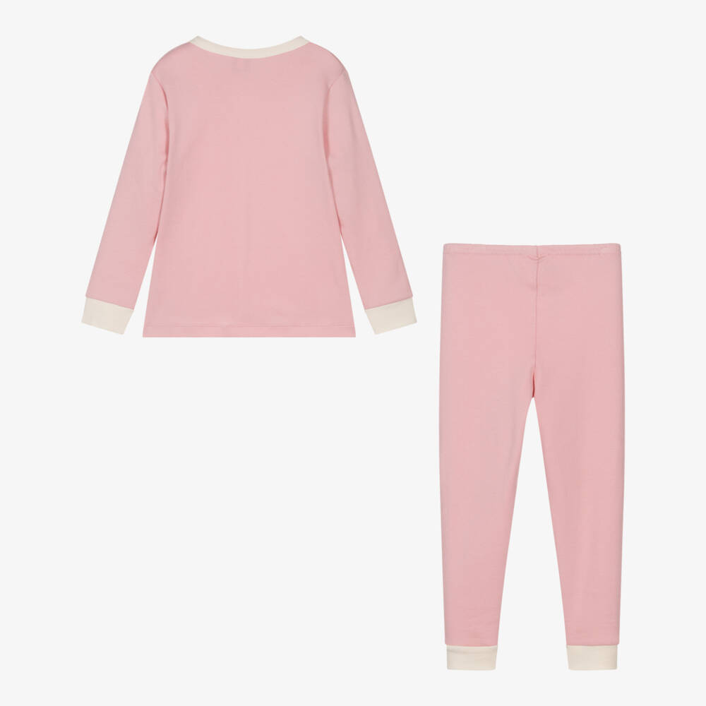 Petit Bateau - Girls Pink Cotton Pyjamas | Childrensalon
