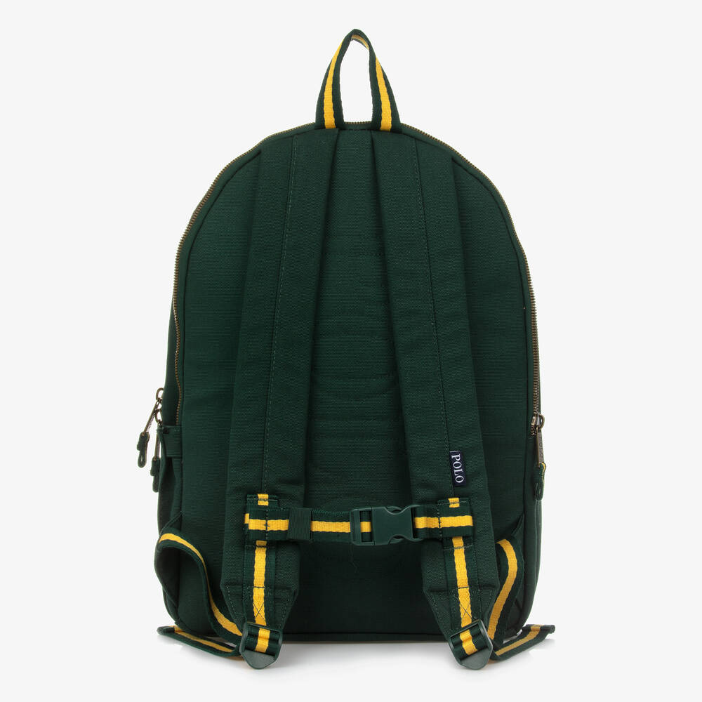 Ralph Lauren - Boys Green Polo Bear Backpack (44cm) | Childrensalon